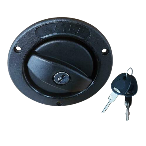 Caravan lockable water filler with cap and keys - Black 25mm outlet ...