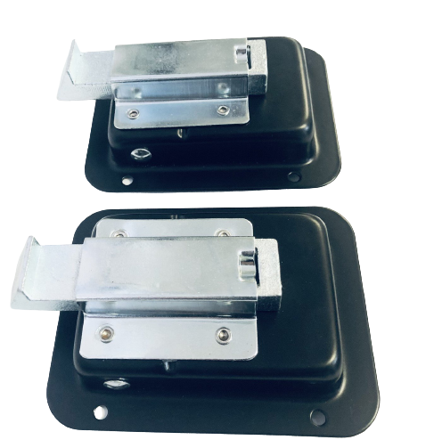 2 x Paddle Handle Latch Black Non Locking - Trailer, Caravan etc ...