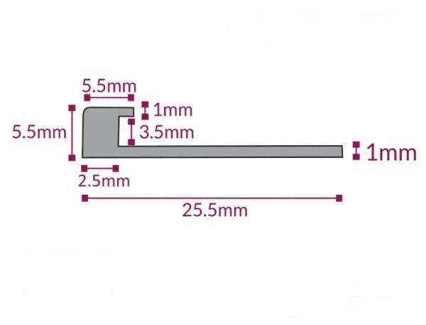 2 X Composite Panel Interior Edge Trim - 2000mm Length - Fineline Trailers