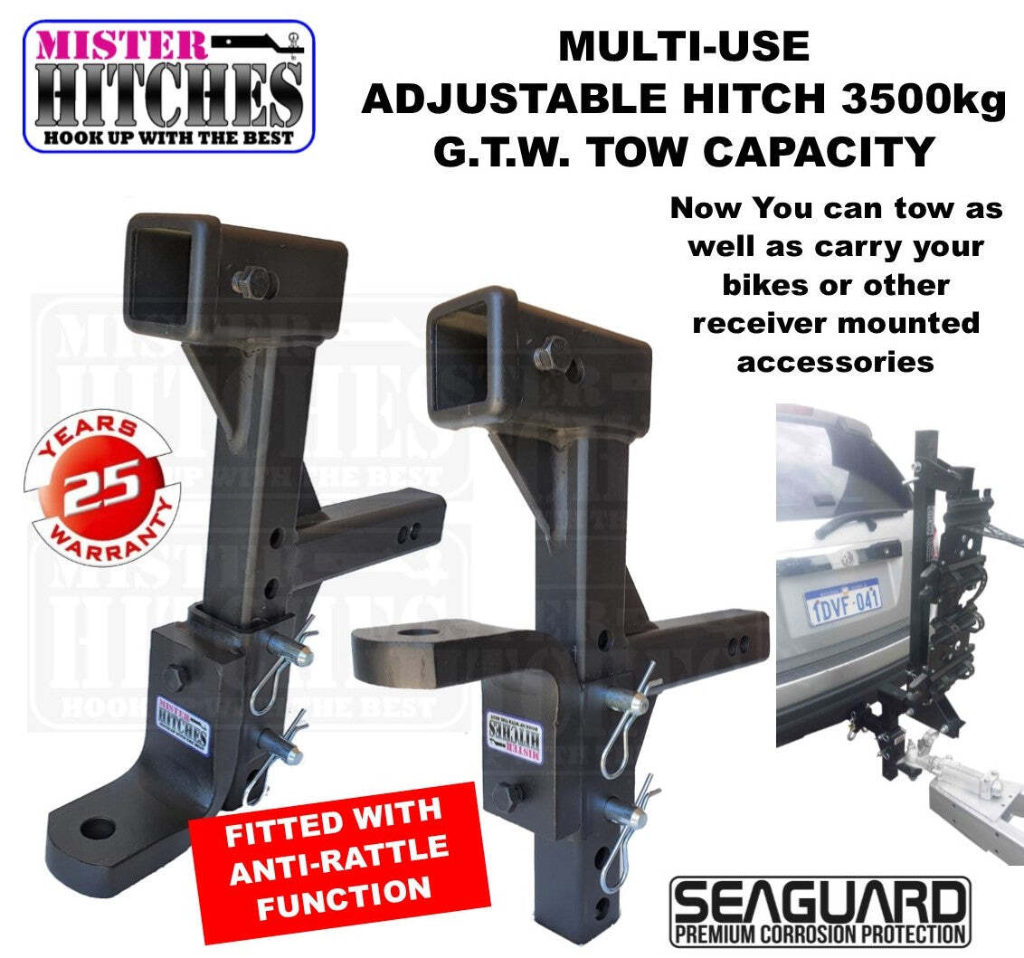 Mister Hitches Adjustable Multi-Use Ball Mount, 3500kg V2 BIKE CARRIER