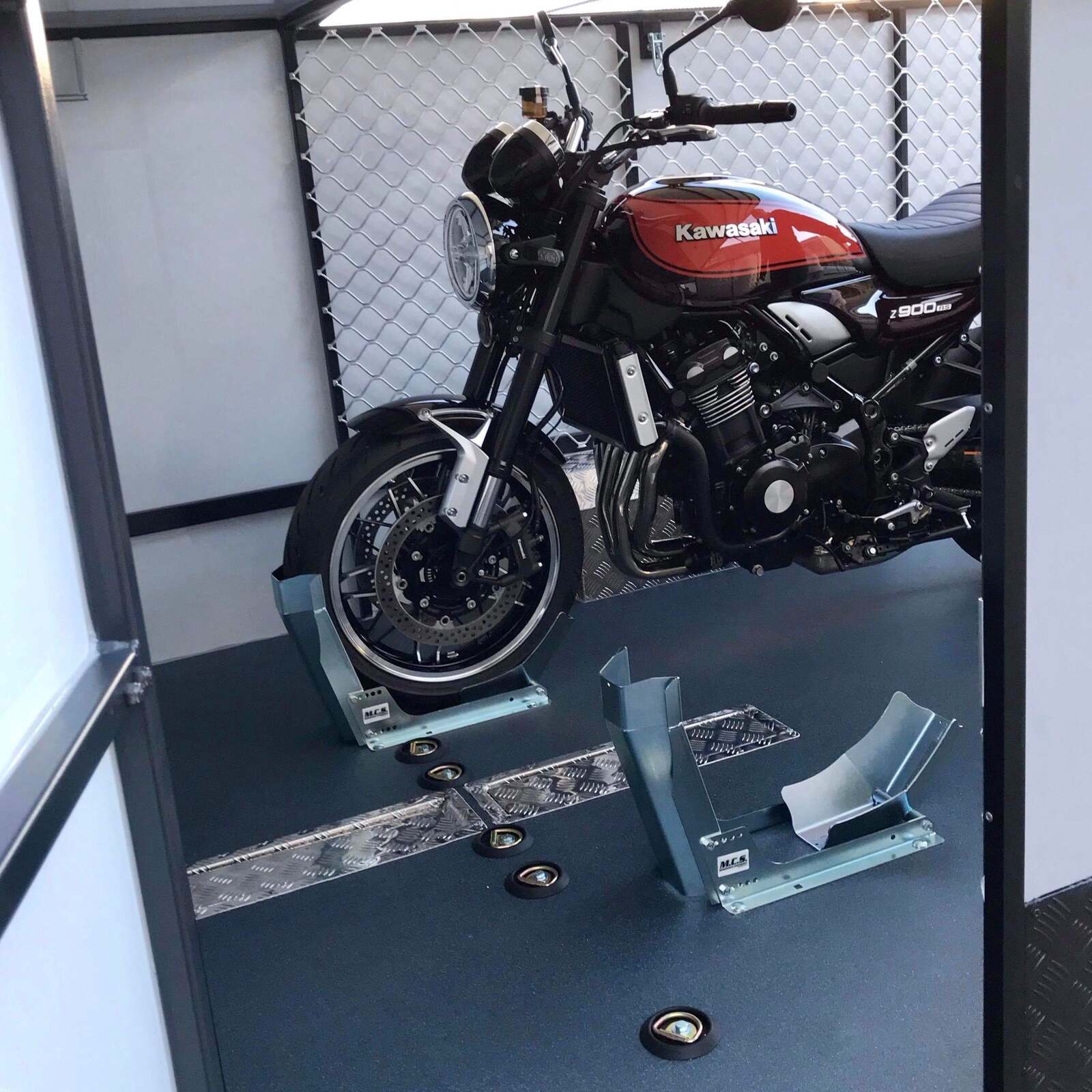 MCS MX Roll On Motor Bike Steady Stand - Trailer or Workshop - M.C.S