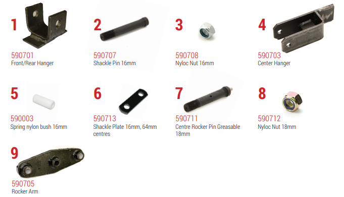 ALKO 6 Leaf Tandem Rocker Assembly Kit