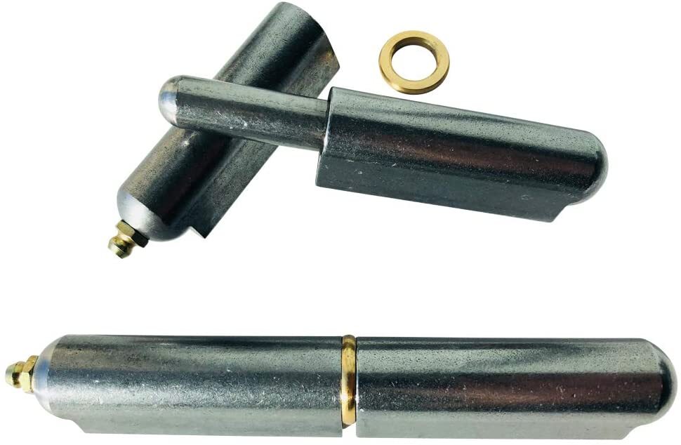 2 X Steel Bullet Hinge Weld on Greaseable 23MM x 200MM With Brass Pin ...