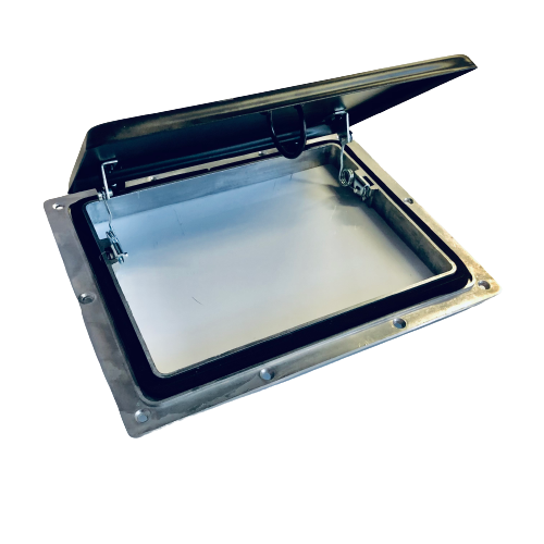 2 x Large Black pop up ROOF AIR VENTS. Trailer, Truck, Horse float ...