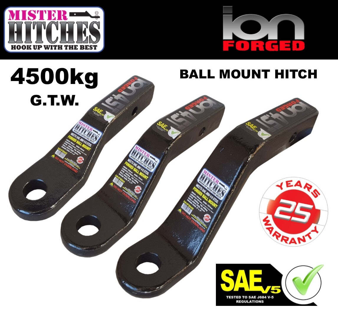 Mister Hitches 4.5T ION Forged Ball Mount 70mm Ball Hole