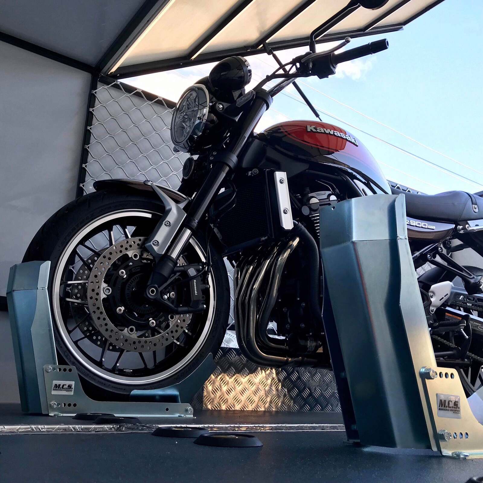 MCS MX Roll On Motor Bike Steady Stand - Trailer or Workshop - M.C.S