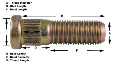 Wheel Stud Trailer - Holden 7/16 - PACK of 10 - Fineline Trailers