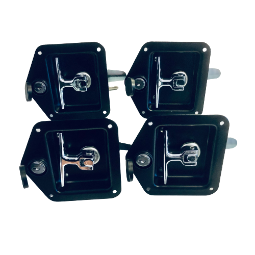 4 x T Lock Black (Matt) Recessed Keyed Alike-Trailers, Tool Boxes Ute ...