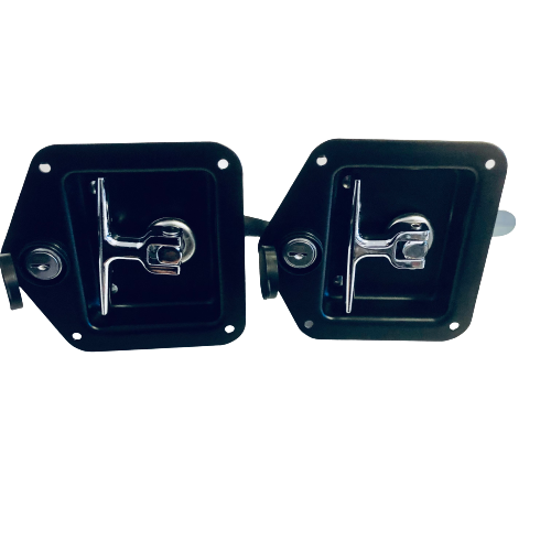 2 x T Lock Black (Matt) Recessed Keyed Alike-Trailers, Tool Boxes Ute ...