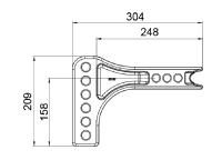 Hayman Reese Adjustable Tow Bar Ball Mount Hitch 3.5T